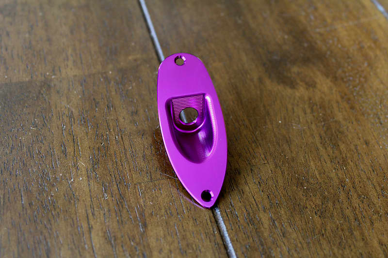 Forney Custom Colorbrite Strat Jack Plate billet aluminum | Reverb