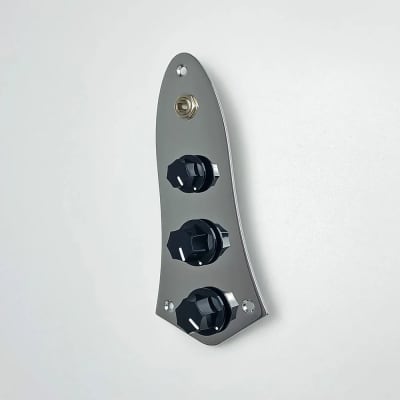 Chrome Loaded Prewired Jazz Bass Style Control Plate Panel | Reverb