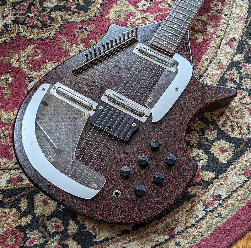 Rogue STR-1 Sitar Guitar Red Crackle (Korea) #NA | Reverb