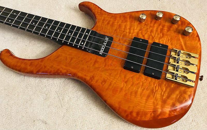 MODULUS Bass Graphite Neck 4 string 80s Orange | Reverb