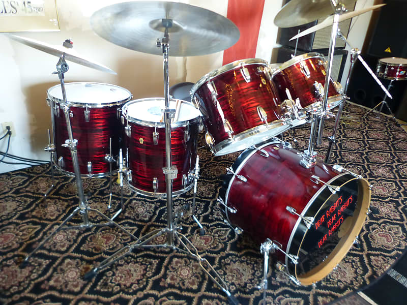 LUDWIG CLASSIC '60S RED PEARL OWNED BY JERRY EDMONTON | Reverb