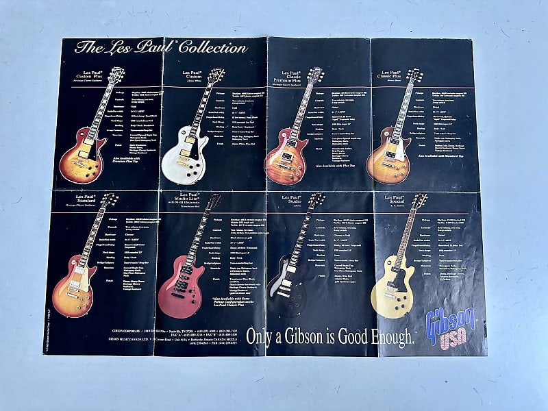 Gibson Les Paul Poster 1993 | Reverb