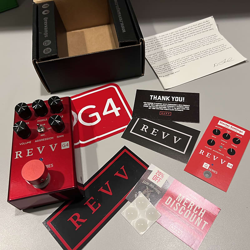 REVV G4 Distortion with OG Box and Candy - Red | Reverb
