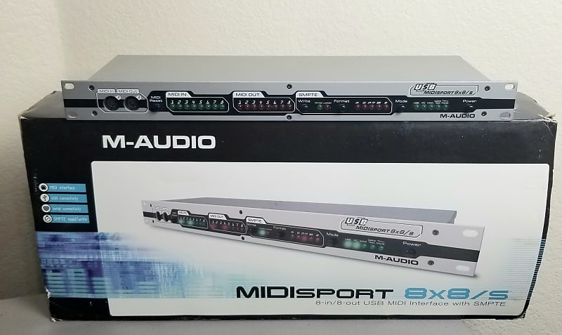 M-Audio MidiSport 8x8/S Rack Mount USB 8x8 Midi Interface - | Reverb