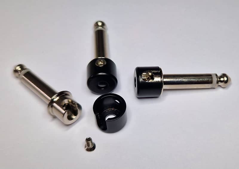 24x Solderless Jack Plugs 6.35mm 1/4" Black Caps 2024 - Black | Reverb