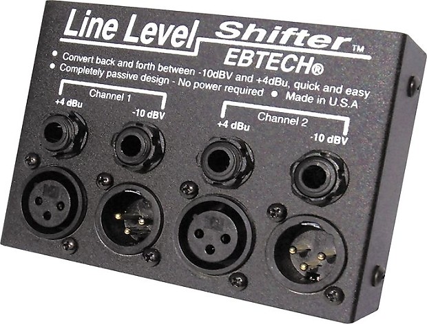 Ebtech LLS-2-XLR Line Level Shifter/Hum Eliminator 2 Channels | Reverb