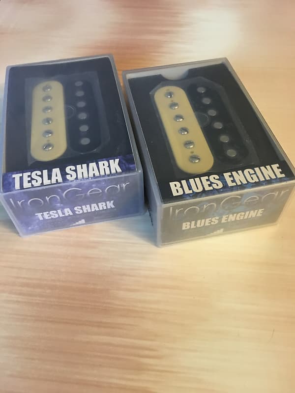 Iron Gear Guitar Pickups Set Blues Engine Tesla Shark | Reverb