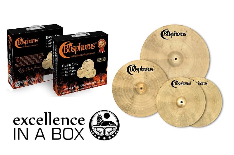 Bosphorus Traditional Cymbal Pack Box Set (14HH-16CRS-20R) | Reverb UK