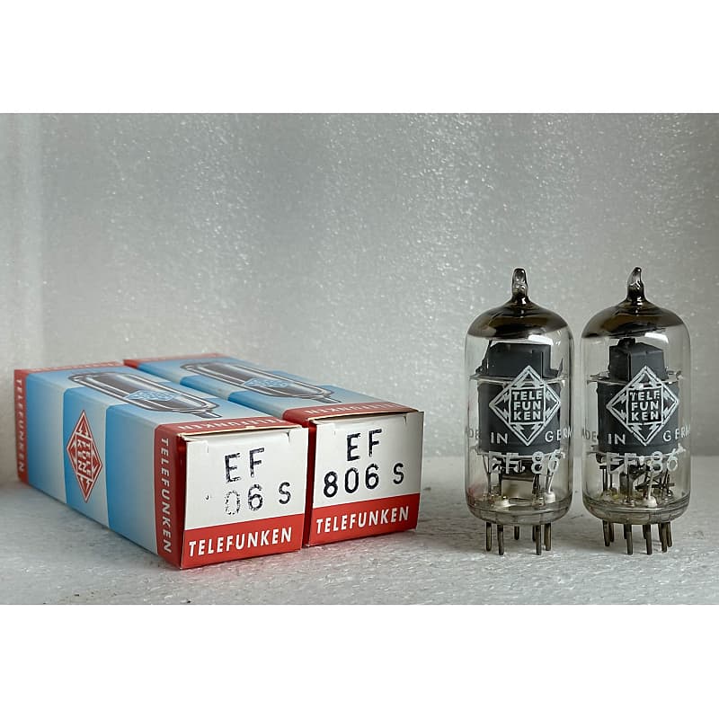 2 NOS tubes EF86 6267 Telefunken diamond matched pair | Reverb