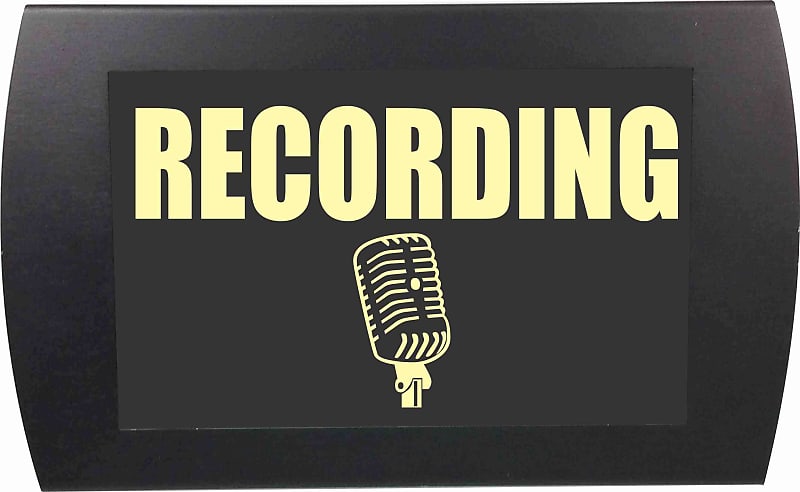 AMERICAN RECORDER - "RECORDING" LED Lighted Sign - Yellow | Reverb