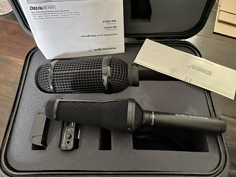 Audio Technica AT895 2000s Black adjustable directivity mic | Reverb
