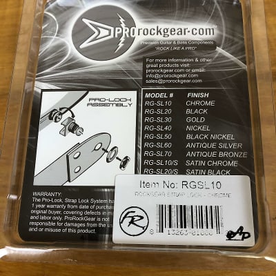 ProRockGear RG-SL10 Pro-Lock Strap Lock System - Chrome | Reverb