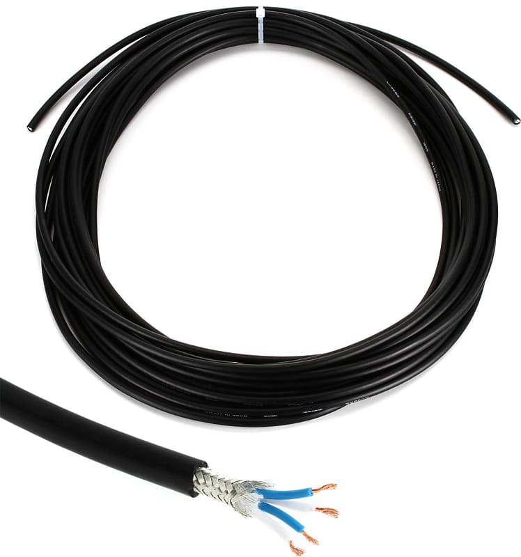 Canare L-4E6S Star Quad Bulk Microphone Cable - Black 50 Foot | Reverb