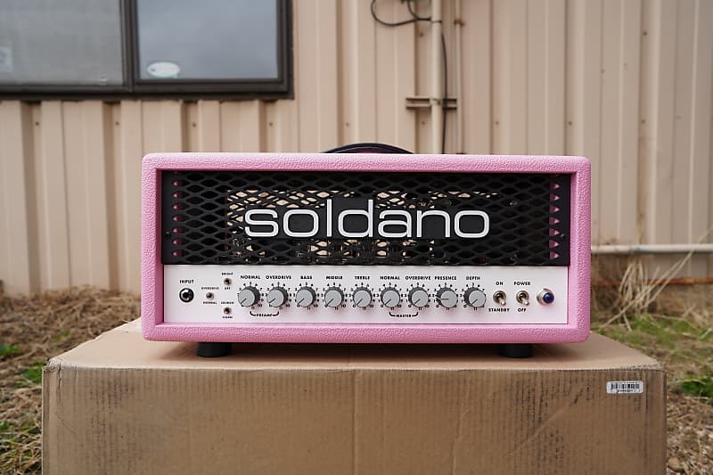 Soldano SLO-30 Custom Pink Tolex 30-Watt Tube Guitar Head | Reverb