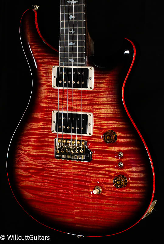 PRS Wood Library Custom 24-08 Blood Orange Smokeburst 10 Top | Reverb