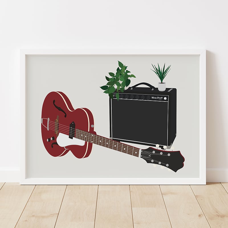 Epiphone Century Print - Electric Guitar Poster, Guitarist | Reverb UK
