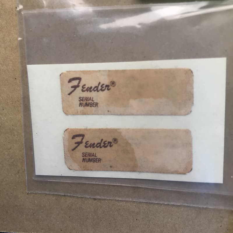 RARE 1970's Fender Serial Number Stickers (NOS Factory Stock | Reverb