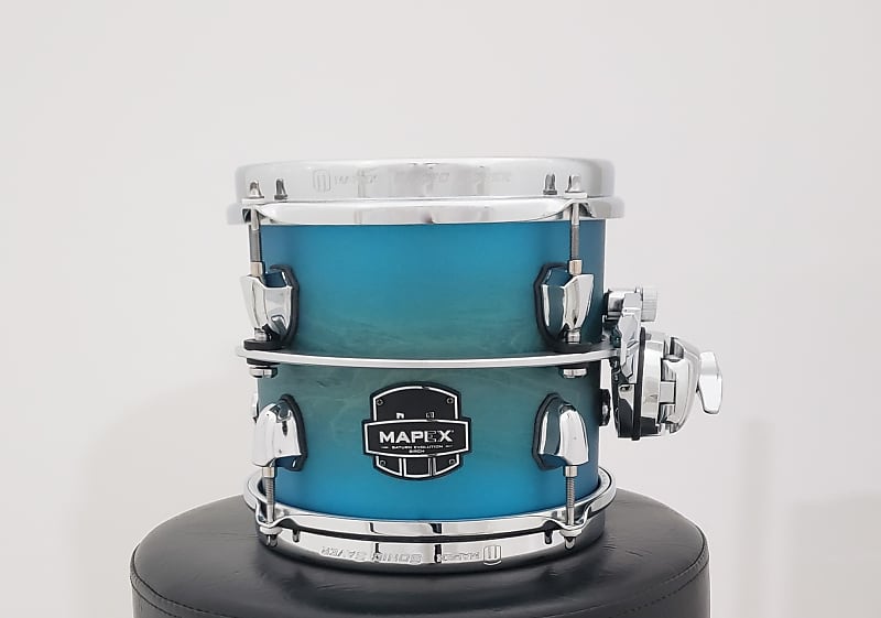 Mapex Saturn Evolution Birch 8x7 Tom--Exotic Azure Burst | Reverb