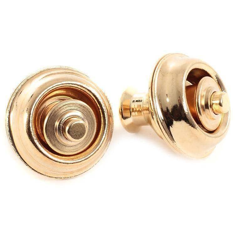 Dunlop Straplok Strap Retainers Dual Design | Gold | Reverb