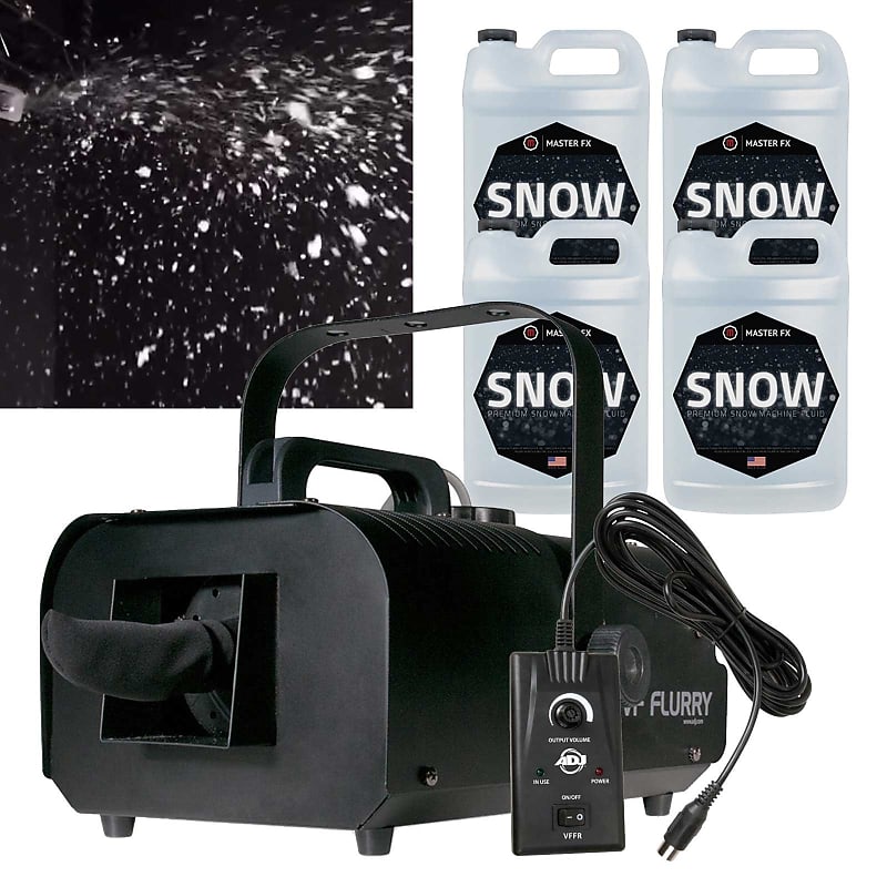 ADJ VF Flurry Snow Machine Flake Effect Remote + 4 Gallons | Reverb