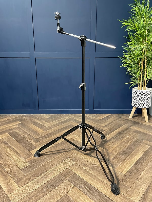 Black Boom Arm Cymbal Stand / Double Braced Drum Hardware | Reverb