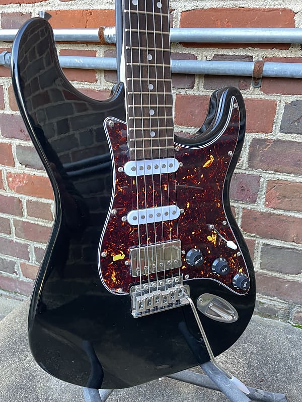 Stratocaster-Style, K Douglas USA, 2023 Acer, Black, HSS | Reverb
