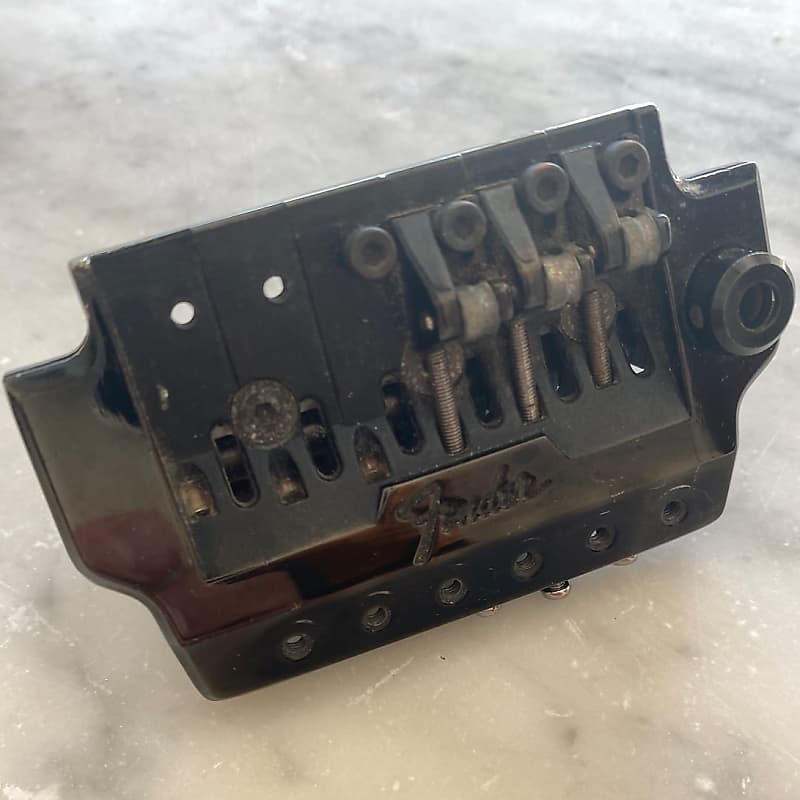 Fender Tremolo System 1 Bridge 80s Black | Reverb