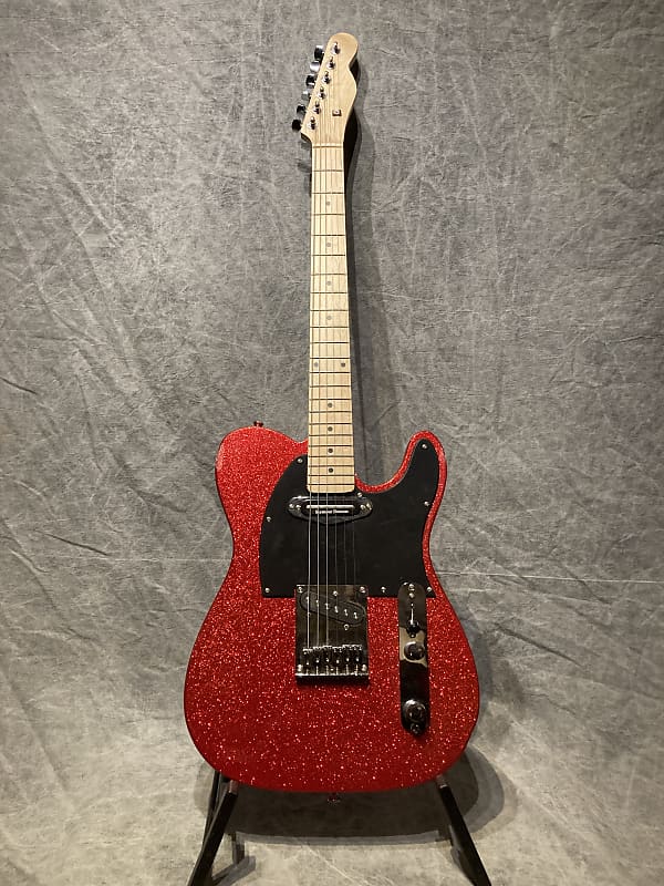 Lestrange Telecaster Recent Red metallic flake sparkle | Reverb UK