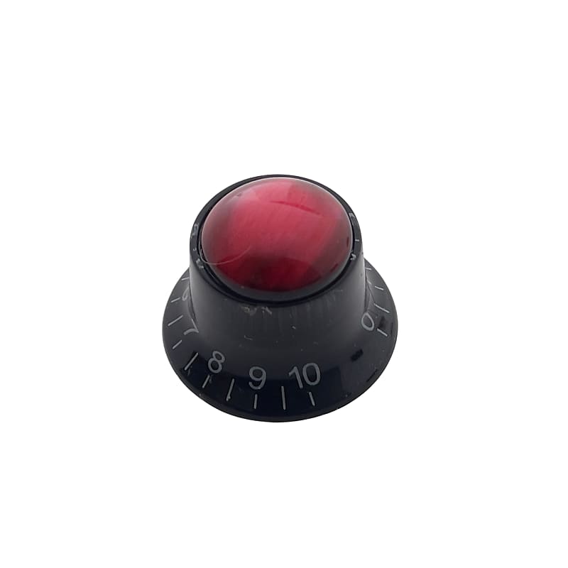 Resin Epoxy Accents (Red) - Custom Guitar Knobs - Black Top | Reverb