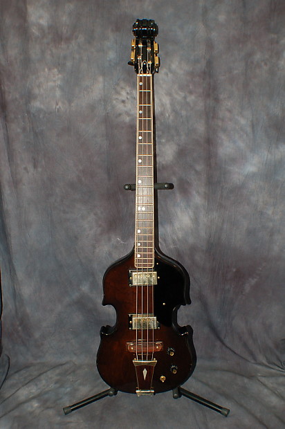 1968 Lectra Raven Bass Guitar Matsumoku Made Scroll Top | Reverb