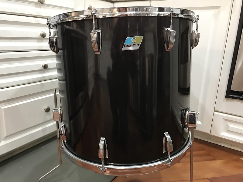 Ludwig 20" floor tom 3 ply Black Cortex | Reverb