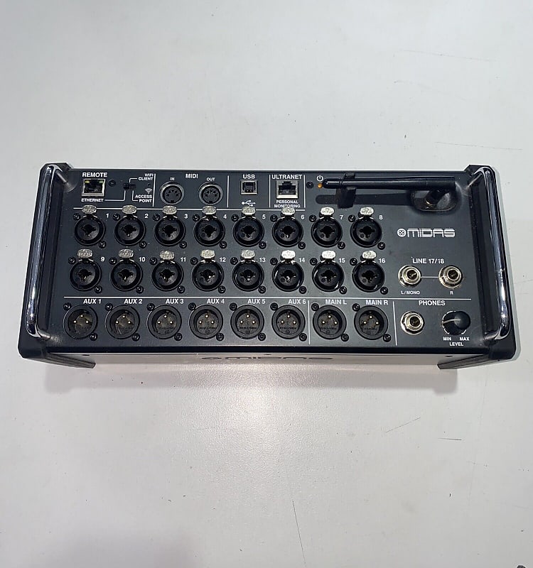 Midas MR18 Tablet controlled Digital Audio Mixer DJ Mixer | Reverb