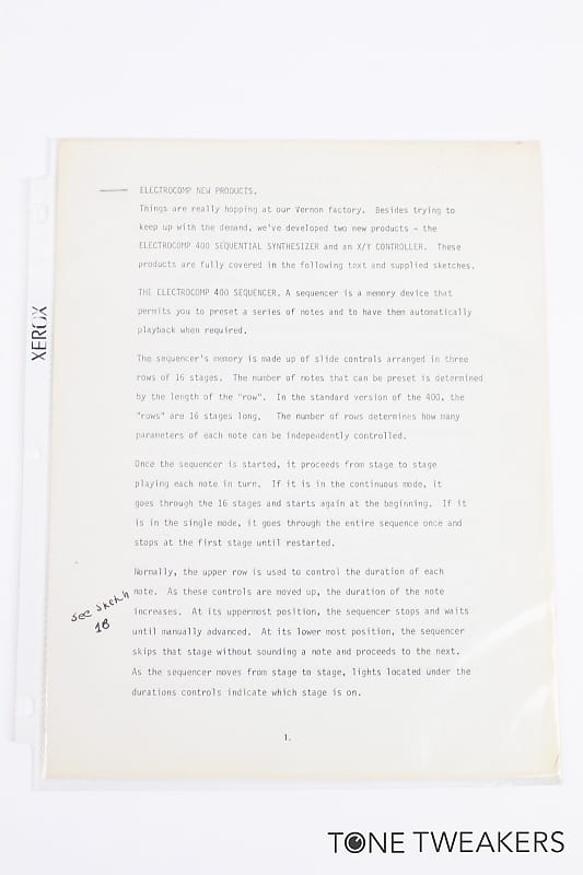 Electrocomp EML-400 XY Controller New Products Catalog | Reverb