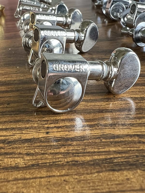 Grover 6-in-line Tuners/Tuning Machine Heads - Chrome | Reverb