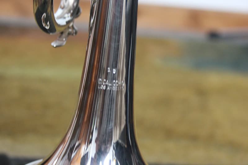 Calicchio 1S7 Bb M/L Trumpet NOS Los Angeles 1978 Silver | Reverb