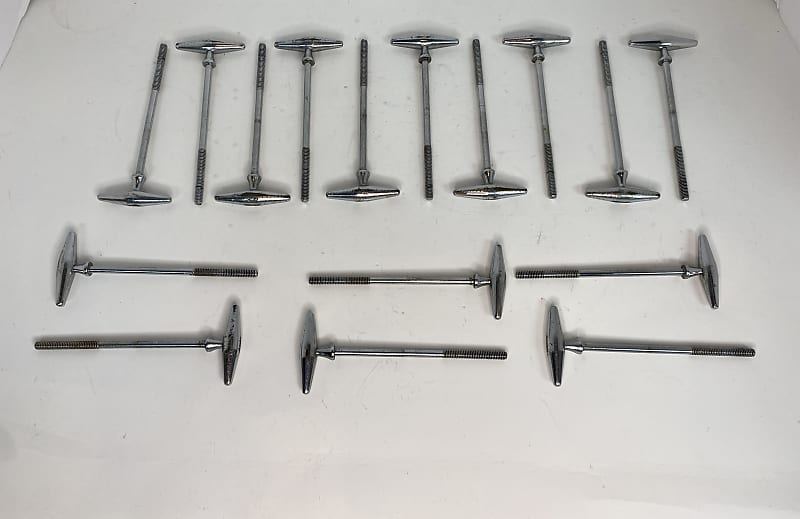 Slingerland Torpedo T -Rods 1960's Chrome over Brass (x16) | Reverb