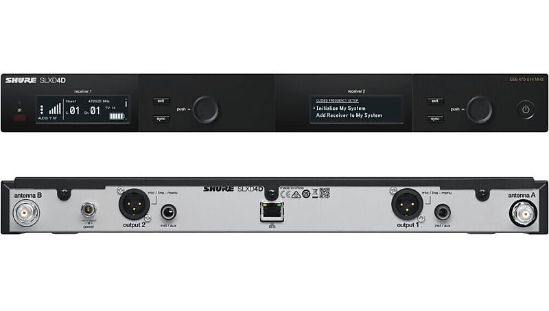Shure SLXD4D G58 Dual Channel Digital Wireless Receiver ( | Reverb