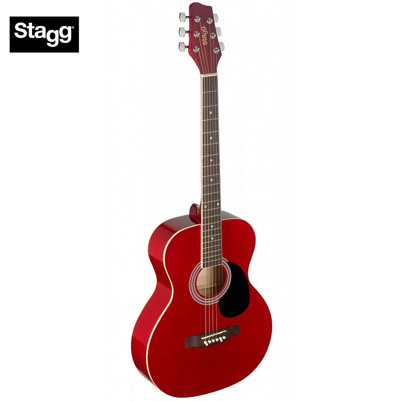 Stagg SA20A RED Auditorium 4/4 Size Basswood Top & Back/Sides | Reverb