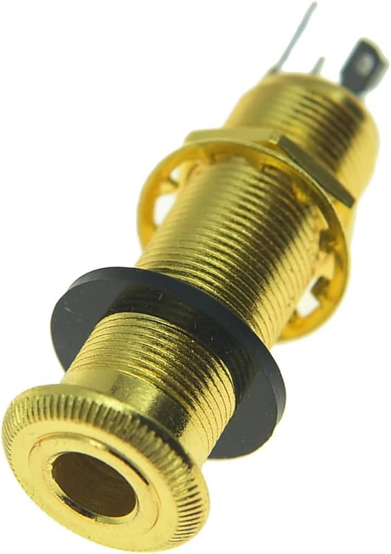 Stereo Copper Guitar Bass Barrel Jack Cylinder Input/Output | Reverb