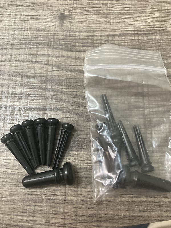 Martin 12 bridge pins 2 end pins acoustic guitar 2022 - Black | Reverb