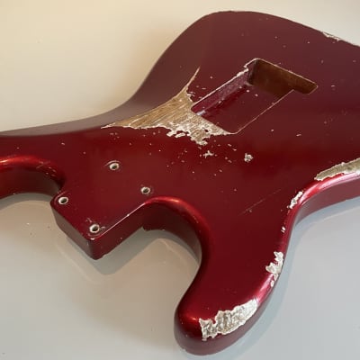 MJT Stratocaster Body - Heavy Relic - Candy Apple Red | Reverb