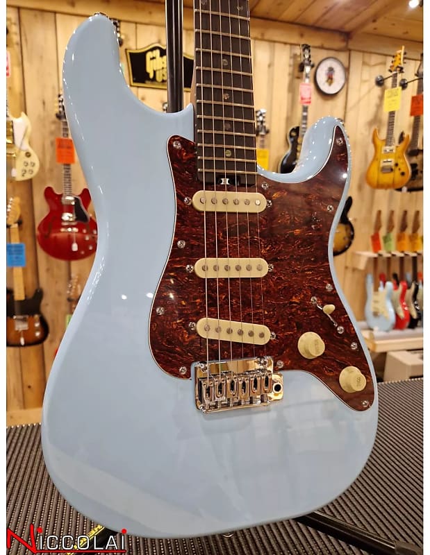 SCHECTER R66 TRADITIONAL Vintage Sixties Sonic blue | Reverb UK