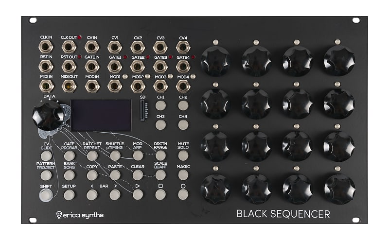 Erica Synths Black Sequencer Four-Track Sequencer [USED] | Reverb