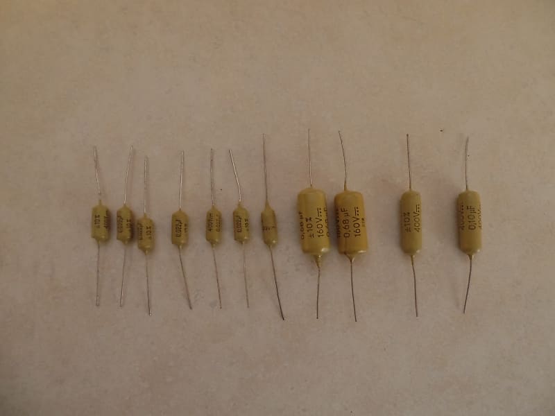 Very Rare NOS Mullard Mustard Capacitor Kit 68 69 Marshall | Reverb