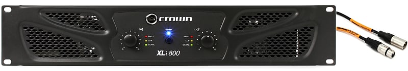Crown XLi 800 300W 2-channel Power Amplifier Bundle with Pro | Reverb
