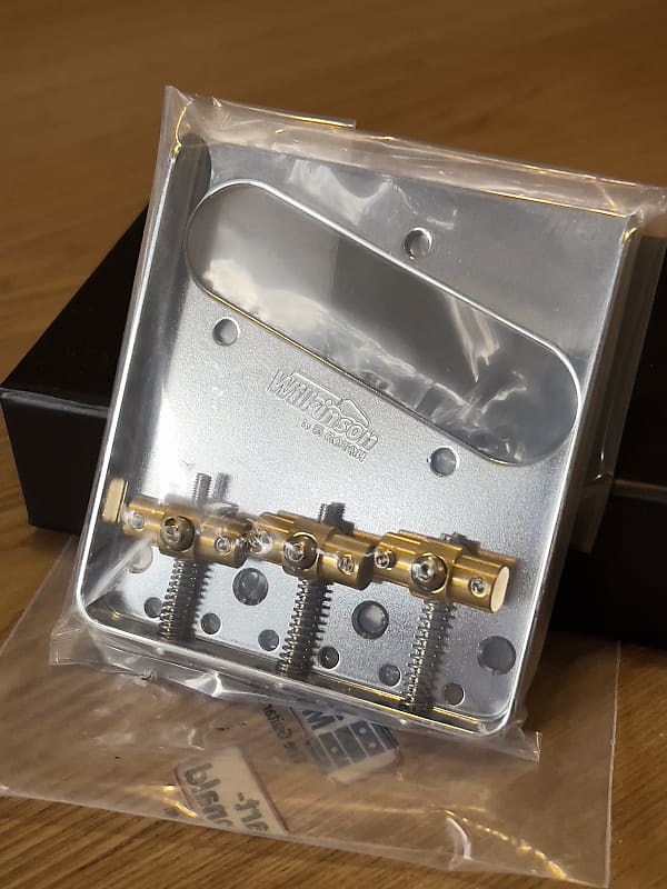 Wilkinson WT3 Adjustable Compensated Bridge for Tele - Chrome | Reverb
