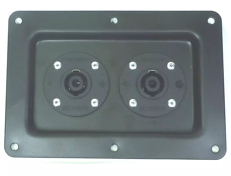 One Large Metal Speaker Jack Plate w/ 2 Genuine Neutrik | Reverb