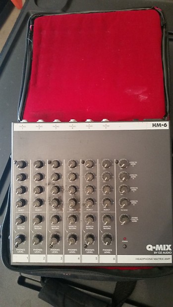Oz Audio Q-MIX HM-6 Six Channel Headphone Amp w/Rok Sak case | Reverb