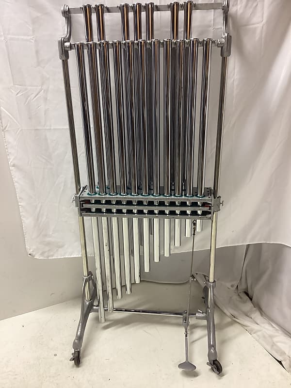 Deagan C-F Chimes Large 1.5" Chrome Tubes Tubular Bells No | Reverb