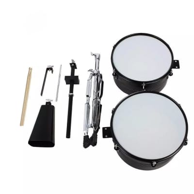 13" 14" Timbales Drum Set Percussion with Stand Cowbell | Reverb